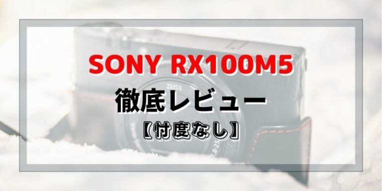 SONY Cyber-shot RX100M5徹底レビュー【忖度なし】